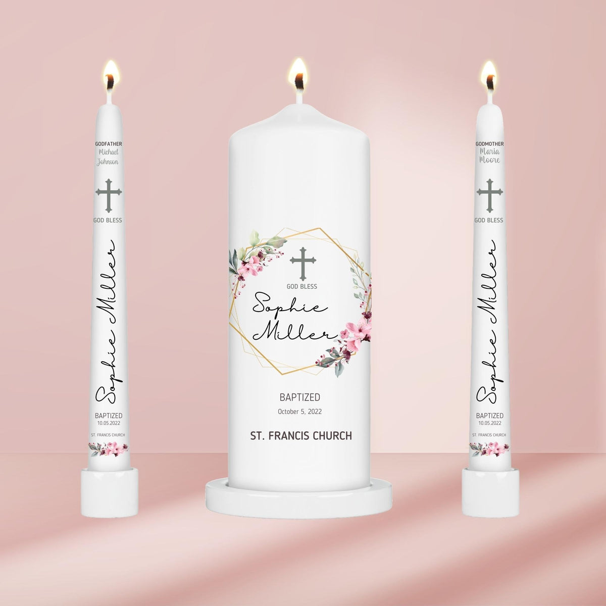 Baptism Kaila Candle Set – LightitStudio
